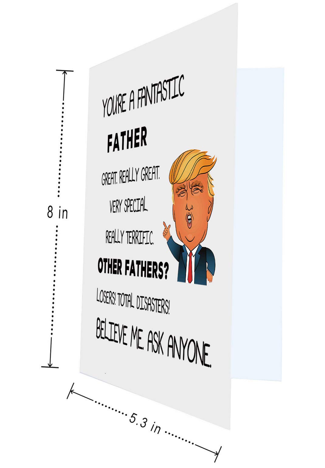 Funny Father’s Day Card, Trump Father Card, Humorous Greeting Card for Dad, Dad Birthday Card Funny