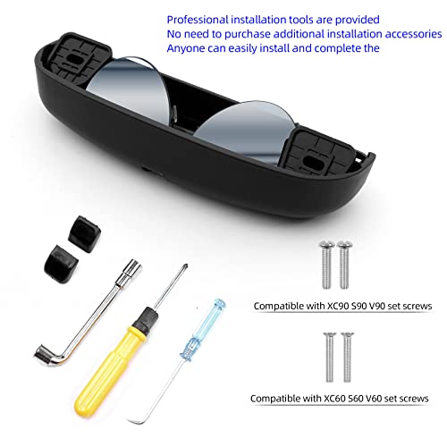 TAIKOO Car Sunglasses Holder for Volvo XC90 S90 V90 Xc60 S60 V60 Accessories,car Glasses Holder ,Protect Your Sunglasses from Scratches (for Volvo Xc90 S90 V90)
