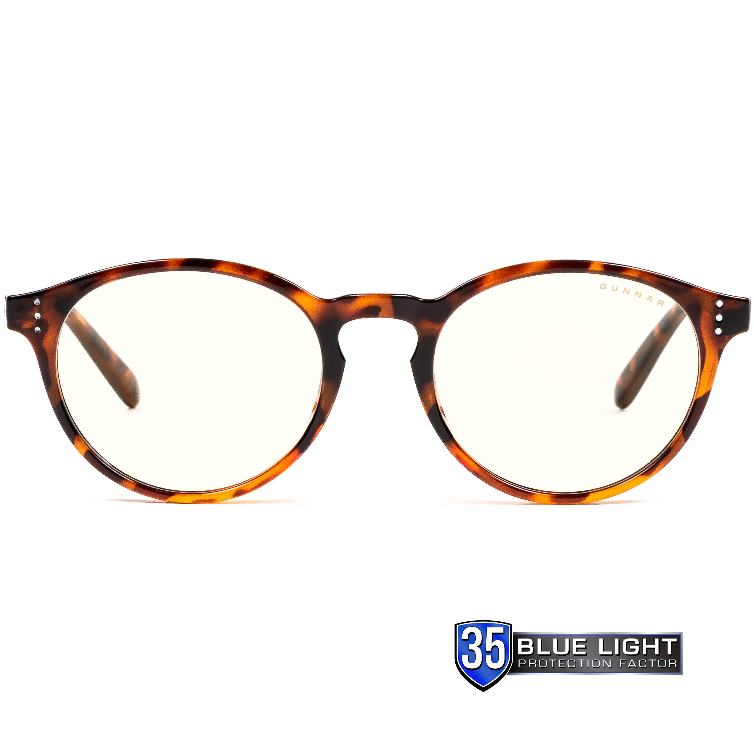 GUNNAR - Blue Light Reading Glasses - Blocks 35% Blue Light - Attaché, Tortoise, Clear Tint, Pwr +1.75