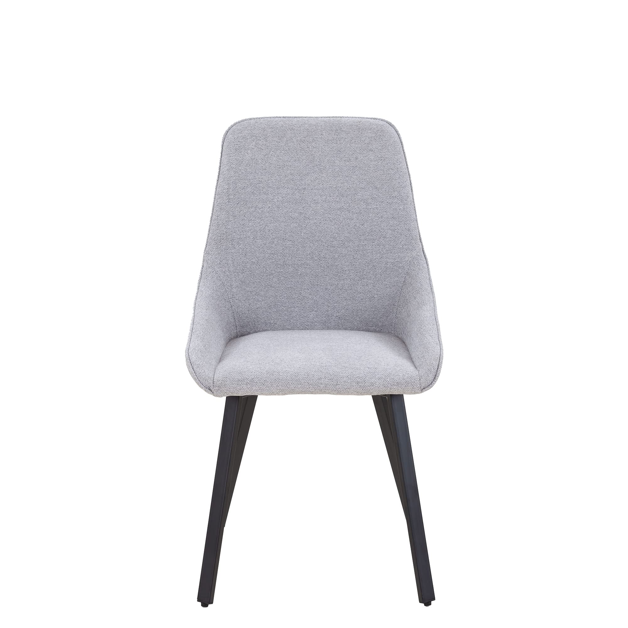 Gecheer Dining Chairs Set of 4, Upholstered Side Chairs, Adjustable Kitchen Chairs Accent Chair Cushion Upholstered Seat with Metal Legs for Living Room Grey