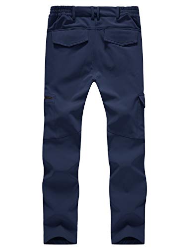 Gopune Women's Windproof Waterproof Sportswear Outdoor Hiking Fleece Pants (Navy,M)