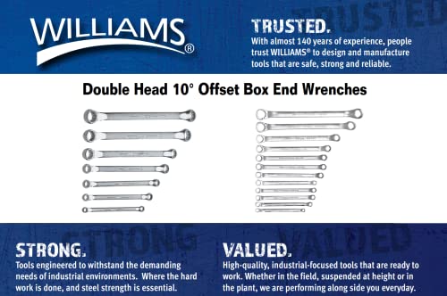 Williams 7725B Box Wrench 12 Point, 1/2 X 9/16-Inch