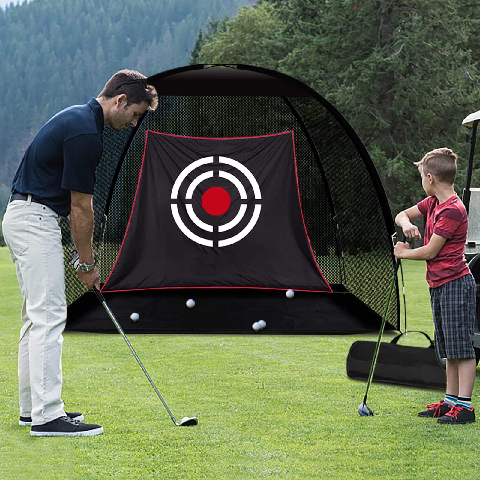 Indoor Golf Practice Net Golf Nets for Backyard Kids Golf Nets Indoor&Outdoor Golf Practice Hitting Nets Portable Golf Training Equipment 6.7x5x3.3FT