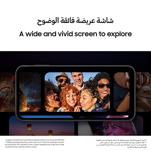 SAMSUNG Galaxy A14 (SM-A145F/DS) Dual SIM,128GB + 4GB, Factory Unlocked GSM, International Version (Ring Grip Case Bundle) - No Warranty - (Black)