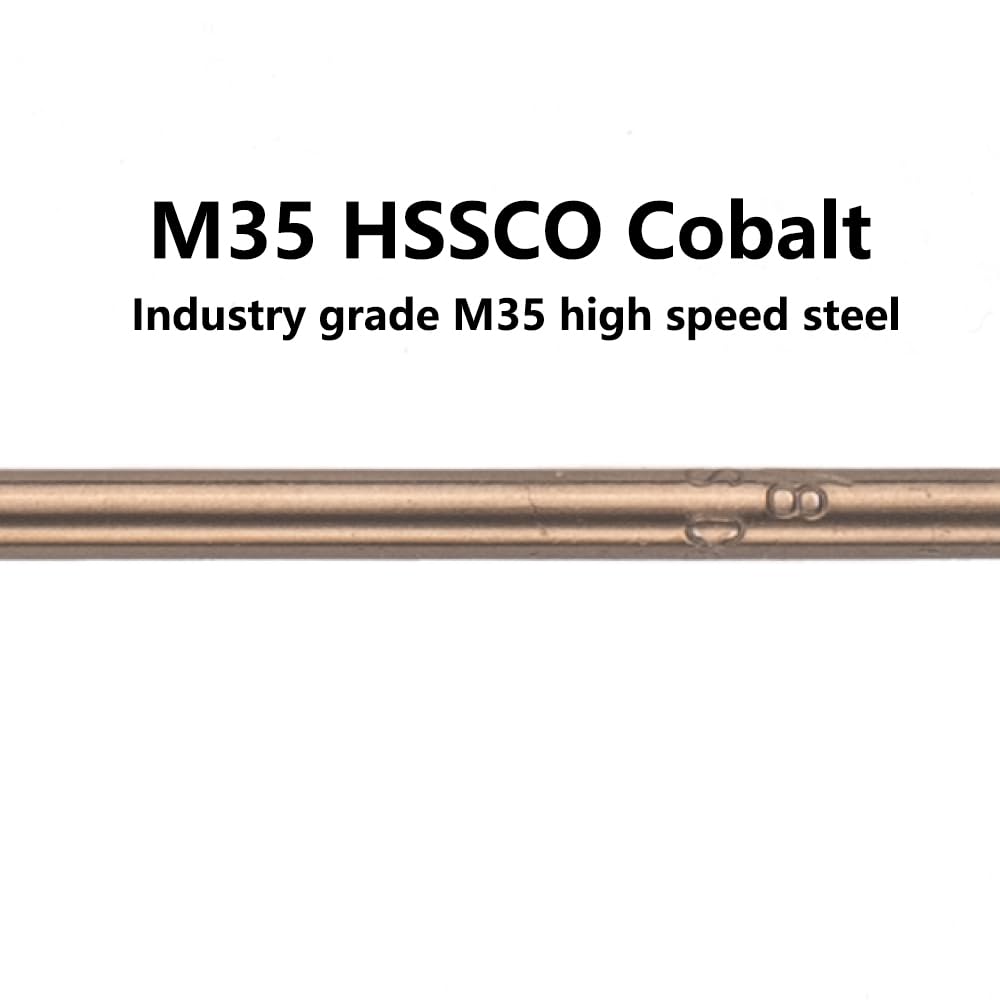 VALYRIANTOOL 1/8 in. x 6 in. Cobalt Aircraft Extension Drill Bits Set(5PCS), M35 High Speed Steel Drill Bit Extra Long Deep Hole Drilling for Stainless Steel, Plastic and Wood