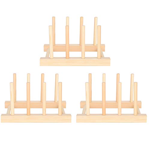 Wooden Plate Rack Organizer for Cabinet lid pots and Pans Dish Drying Vertical freestanding Racks Cutting Board Pot Holder Wood innerneed Bamboo Stand Cups Gadsby Kitchen