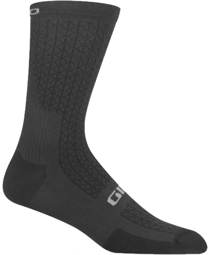 Giro HRc Team Unisex Adult Training & Racing Cycling Crew Socks - White/Black (2021), Medium