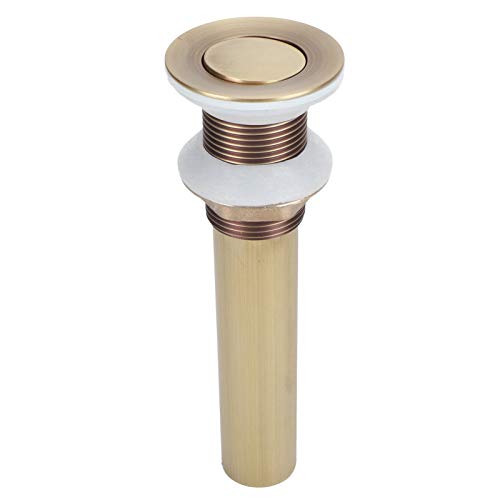 Walfront Antique Flap Hole Sink Drain with NonOverflow Wash Basin Drainer Stopper Accessory for Home Toliet Hotel Bathtub(Without Hole), Launching Accessories