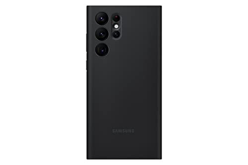 Samsung Galaxy S22 Ultra S-View Flip Cover, Protective Phone Case, Tap Control, Cutting Edge Design, US Version, Black, (EF-ZS908CBEGUS)