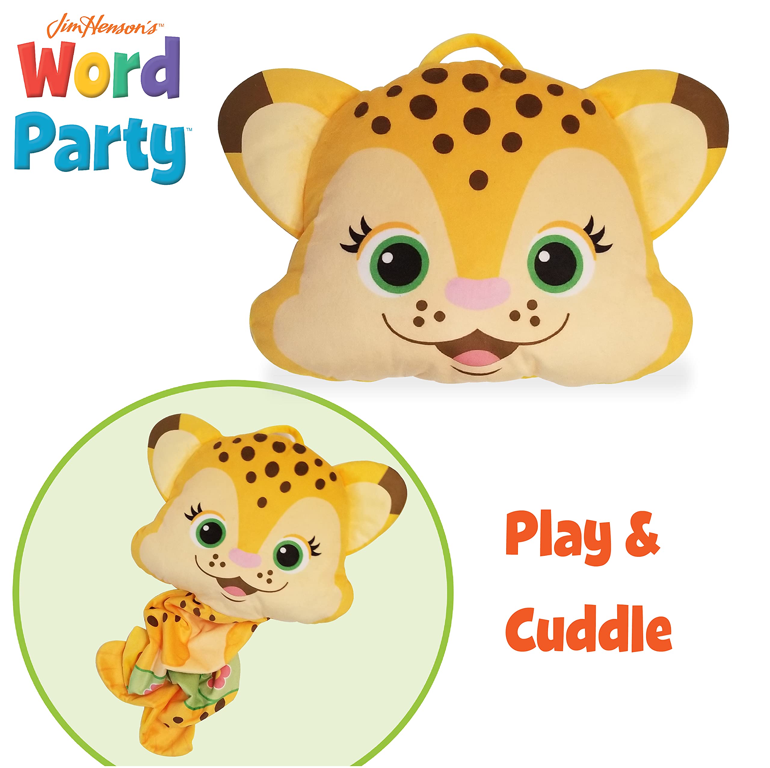 Word Party Nap Mat - Franny Pillow & Attached Blanket - Mat Rolls Into Pillow For Easy Storage - Great For Sleepovers and Naptime - Toddlers and Babies Will Love Cuddling With Their Favorite Character