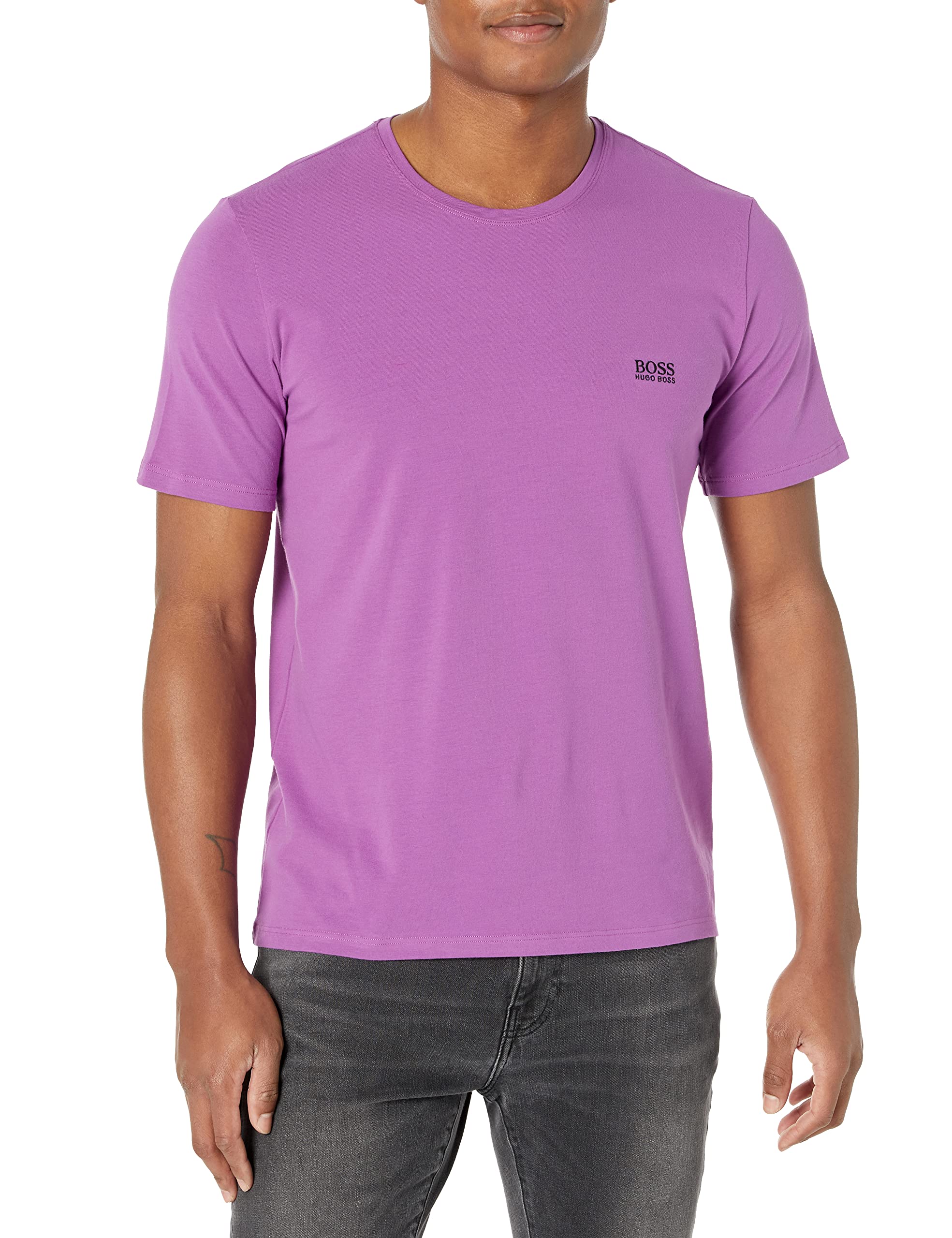 HUGO Boss Men's Mix&Match Crewneck Cotton Lounge T-Shirt, Open Purple, XL