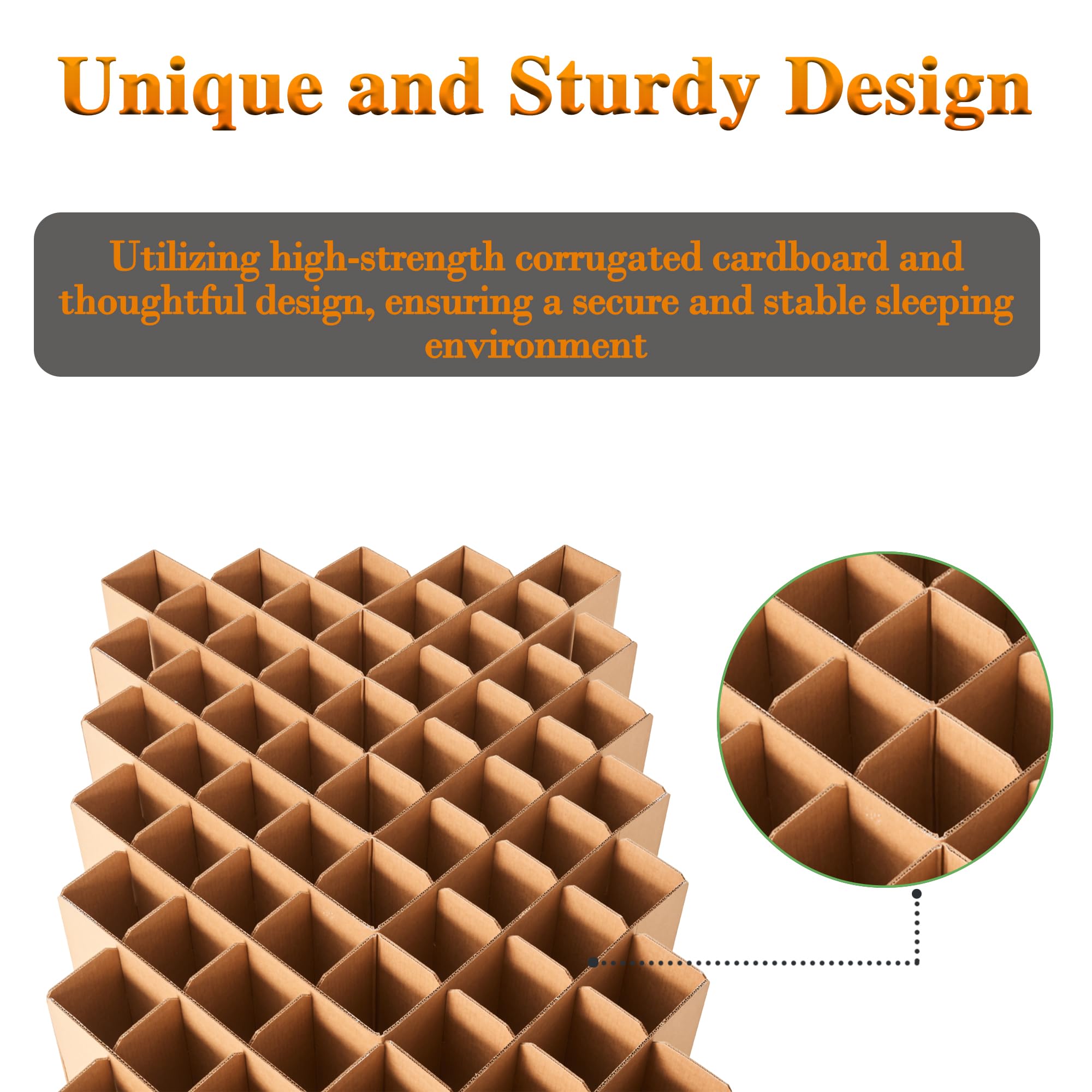 GELATSOON 13-Inch Foldable Corrugated Paper Bed Frame/High Strength Support/Easy Assembly/Recyclable/Adjustable Size/Twin XL