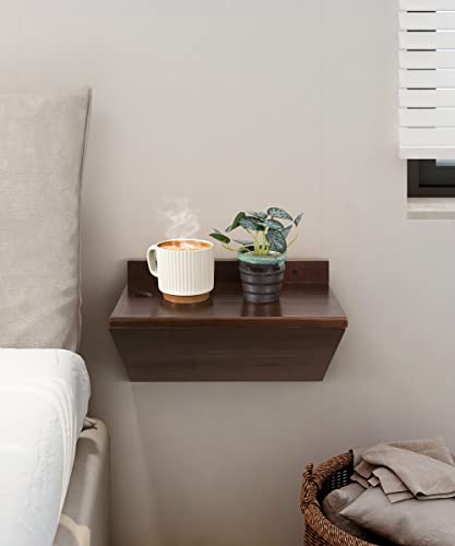 Sivapleso Floating Nightstand Wall Mounted Modern Floating Wood Shelves Bedside Tables Desk for Living Room, Bedroom, Kitchen, Office 13''L x 7''W