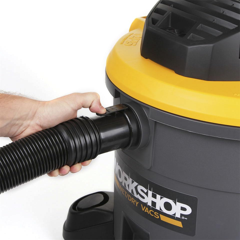 WORKSHOP Wet/Dry Vacs Vacuum Accessories WS25020A Wet/Dry Vacuum Hose, 2-1/2-Inch x 7-Feet Dual-Flex Locking Wet/Dry Vac Hose for Wet/Dry Shop Vacuums