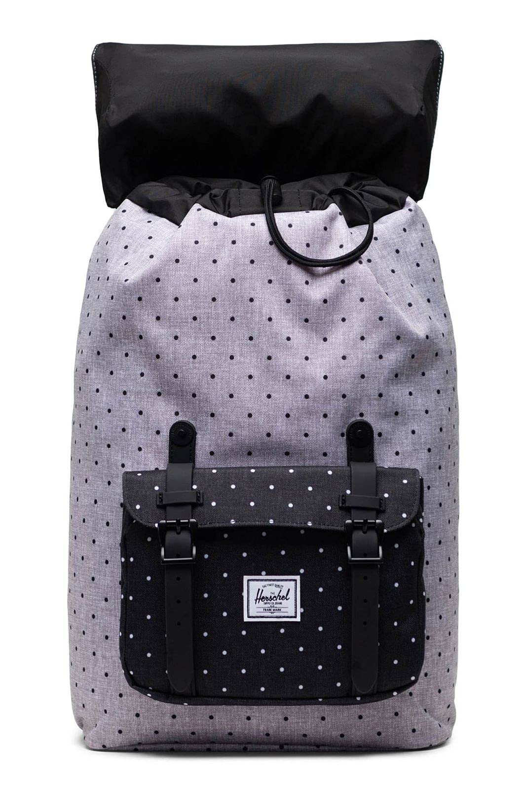 Herschel Supply Co. Little America Mid-Volume Polka Dot Crosshatch Grey/Black One Size