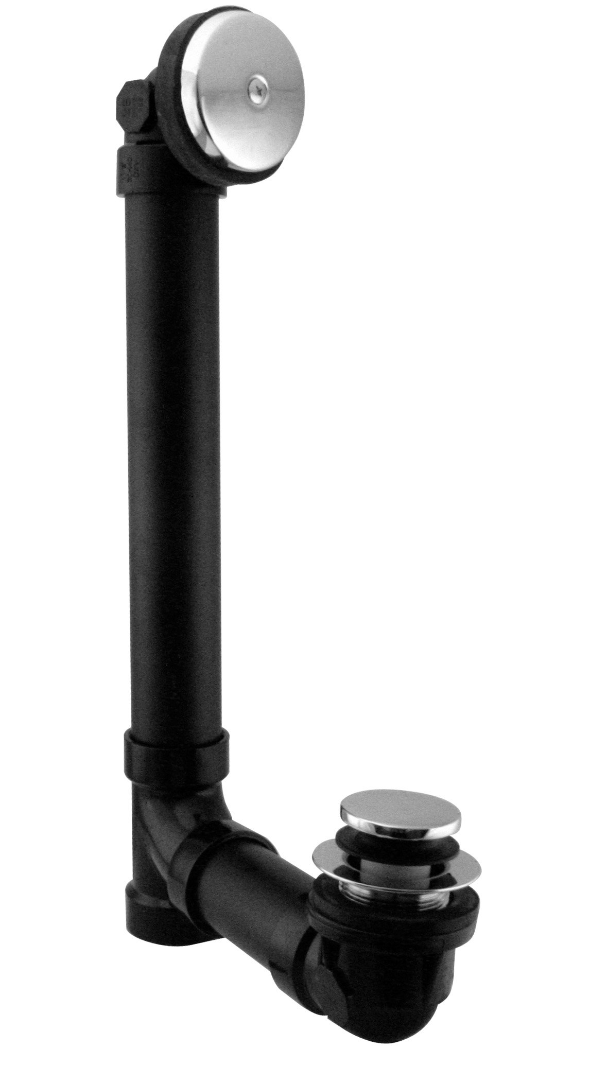 Westbrass Tip-Toe Sch. 40 ABS Bath Waste with One-Hole Elbow, Satin Nickel, D49311-07
