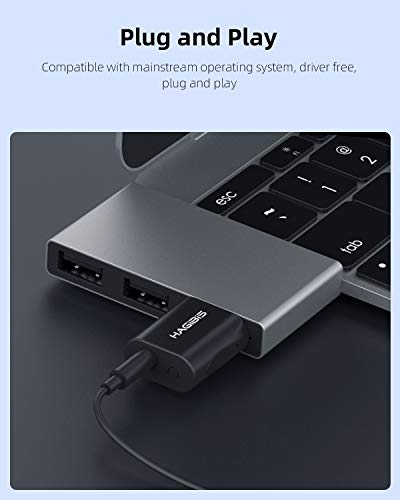 Hagibis USB External Sound Card Adapter 2 in 1 USB to 3.5mm Headphone and Microphone Jack Audio Adapter Mic Stereo Sound Card for Windows, Mac, Linux, PC, Laptops, Desktops, PS4, PS5 (Black)