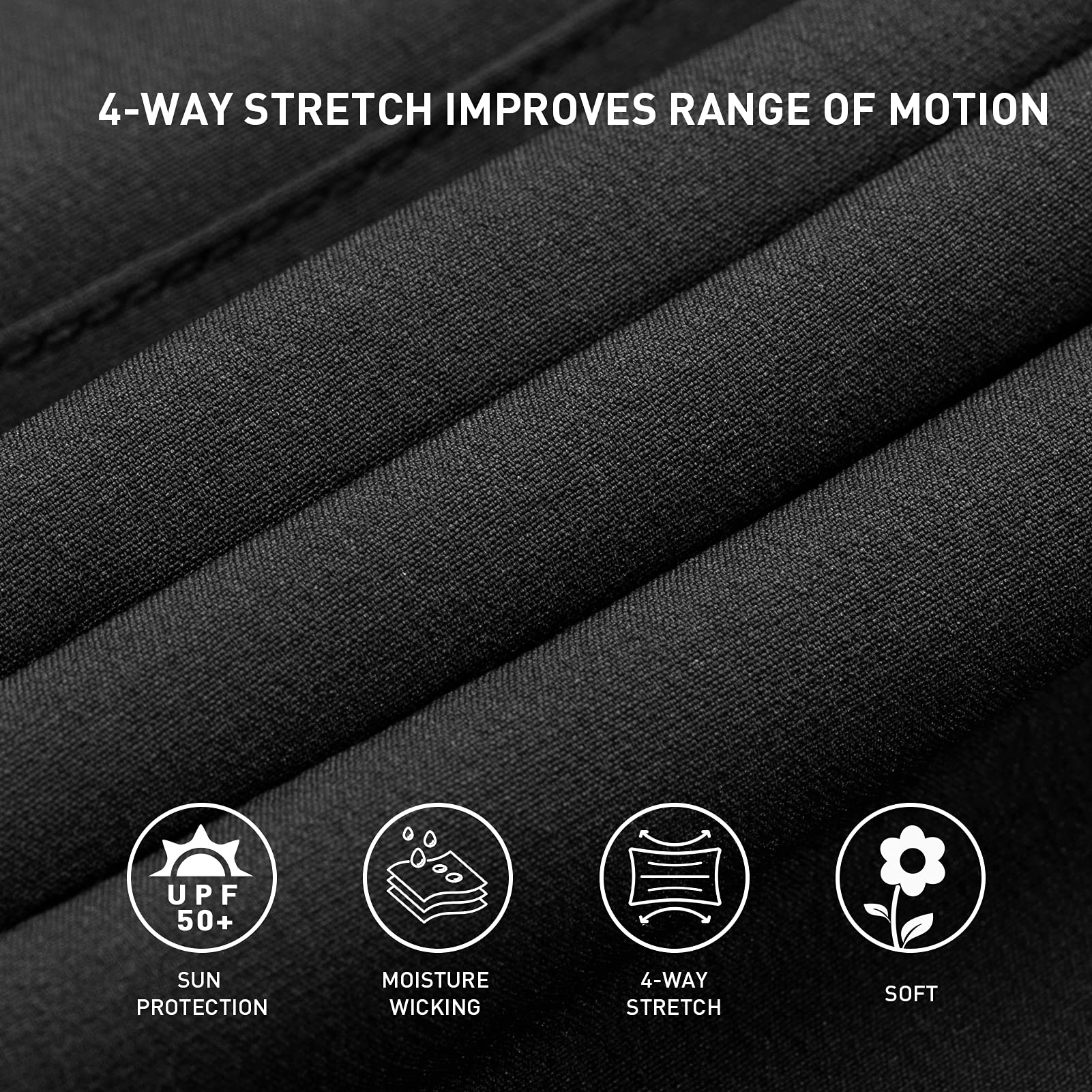 Gouxry Womens-Hiking-Pants Golf Cargo Quick Dry Travel Outdoor Pants for Women (Black, M)
