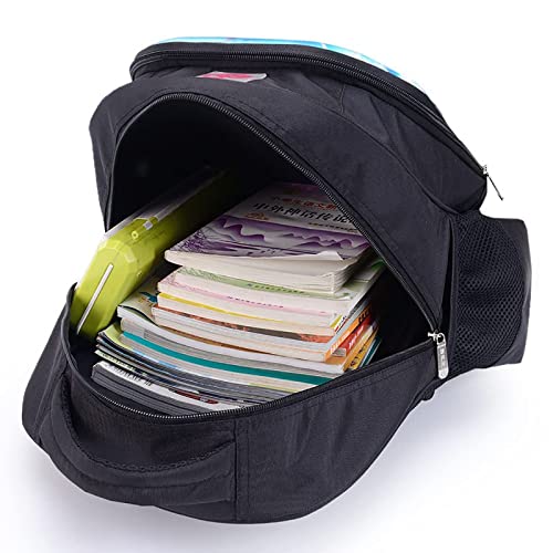 Soniccc Backpack Travel Bag Daypack Hedgehog Shoulder Bag with Side Pockets (balck, s)