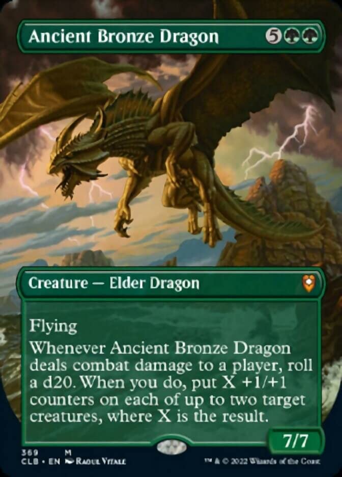 Magic: the Gathering - Ancient Bronze Dragon (369) - Borderless - Battle for Baldur's Gate