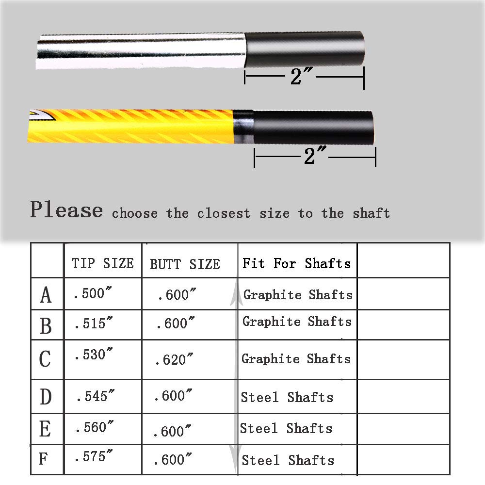 Golf Builder 10pcs Steel Golf Shaft Extension Golf Shaft Extender (.560)