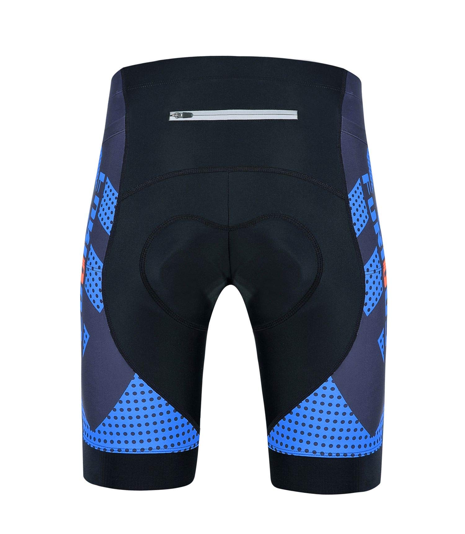 Inkpoo Men's Cycling Shorts 3D Padded with 3 Pockets Bicycle Riding Tights Quick-Dry Half Pants Blue 2XL