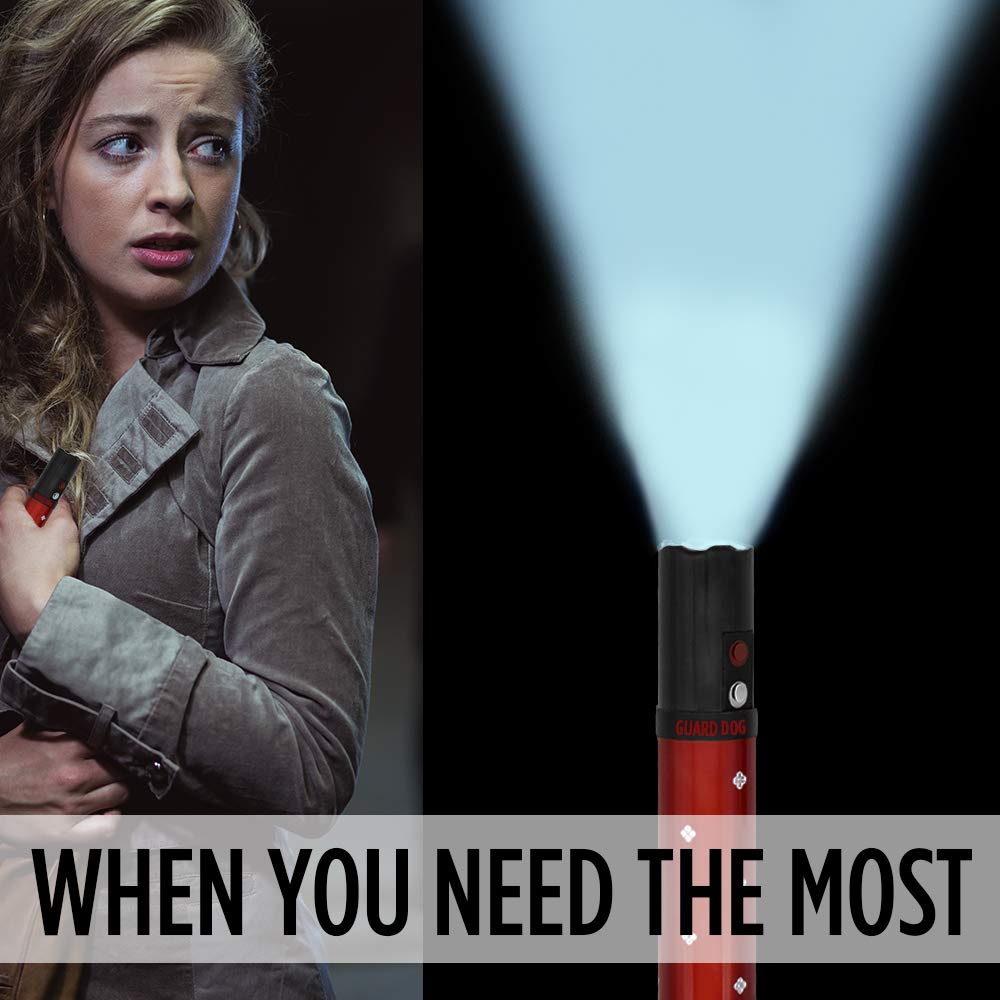 Guard Dog Security Elektra Lipstick Stun Gun for Women, Maximum Voltage - Police Strength, 100 Lumen Flashlight. Keychain. Rechargeable. Wall Charger Included (2-Pack Red)