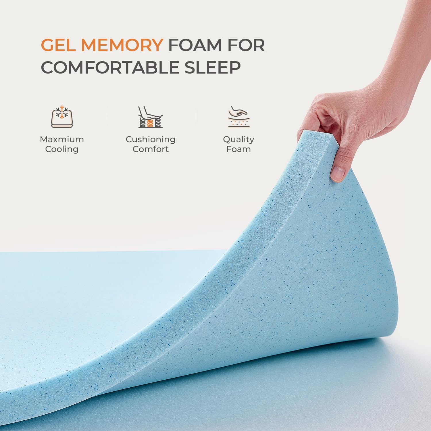 Sweetnight King Mattress, 12 Inch King Size Hybrid Mattress in a Box, Memory Foam King Bed Mattress with Pocketed Coils for Comfortable Sleep & Pressure Relief, Medium Soft