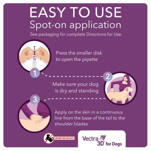 VECTRA 3D for Dogs Flea, Tick & Mosquito Treatment & Prevention for Extra Small Dogs (5-10 lbs), 6 Month Supply