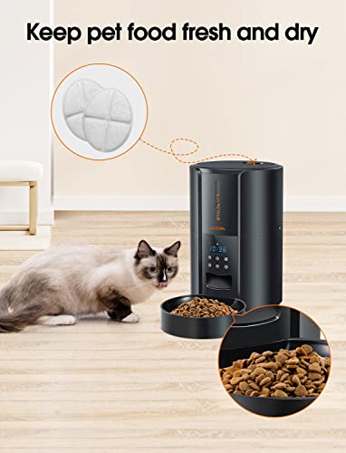 WOPET Upgrade Pet Food Desiccant Bag, 4 Packs Desiccant Packets Keep Cat Food & Dog Food Dry and Fresh, Suit Automatic Cat Feeder Model FT30