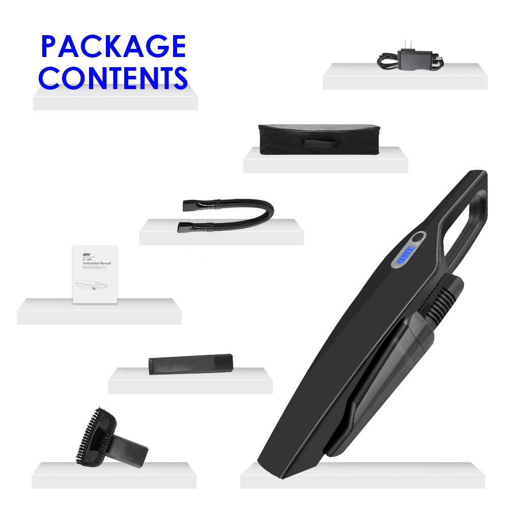 Handheld Vacuum Cordless, 7500PA Powerful Cyclonic Suction Portable Car Vacuum Cleaner Lightweight Hand Vac, 14.8V Li-ion Battery Powered Rechargeable Quick Charge with LED Display