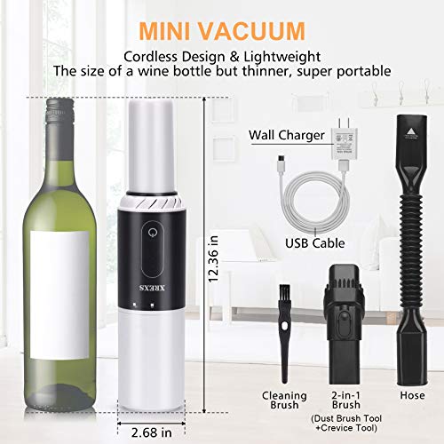 XREXS Handheld Vacuum Cordless, Portable Hand Held Car Vacuum Cleaner with High Power, Rechargeable Mini Vacuum for Home Office Pet Hair Cleaning, 8000Pa Strong Suction, Lightweight and Quick Charge