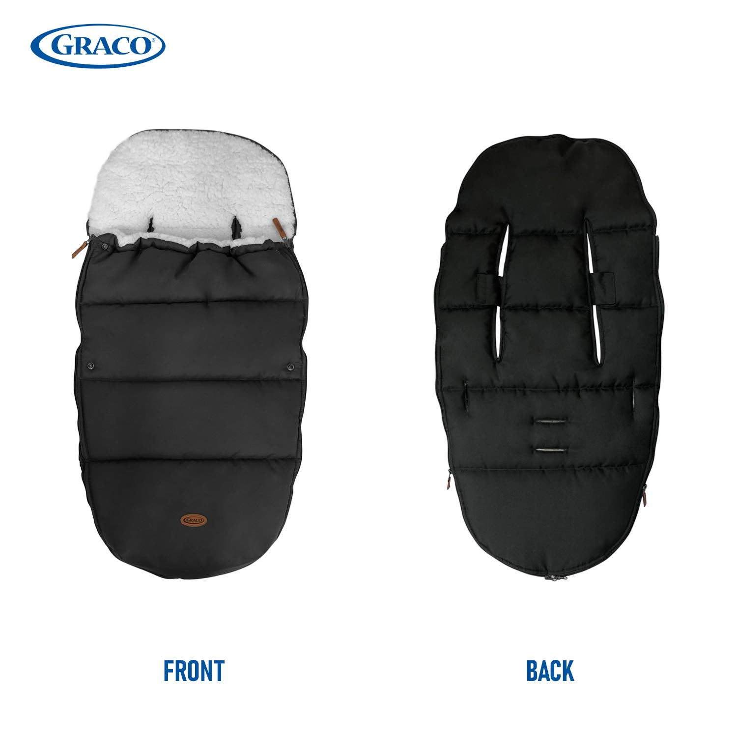 Graco Deluxe Stroller Footmuff Sleeping Bag with Sherpa Lining, Universal Size