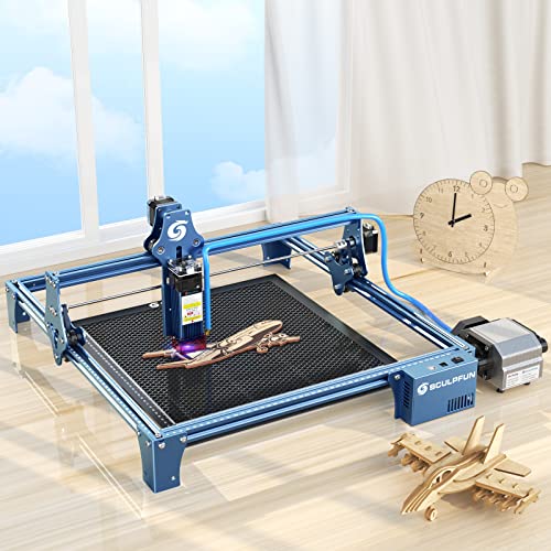 SCULPFUN Air Assist with S9 Air Assist Nozzle Kit, Laser Engraver Air Assist Upgrade, Cut Faster and Deeper, Clean and Smooth Edge Cuts, Perfectly Fits with S9 Laser Engraving Machine