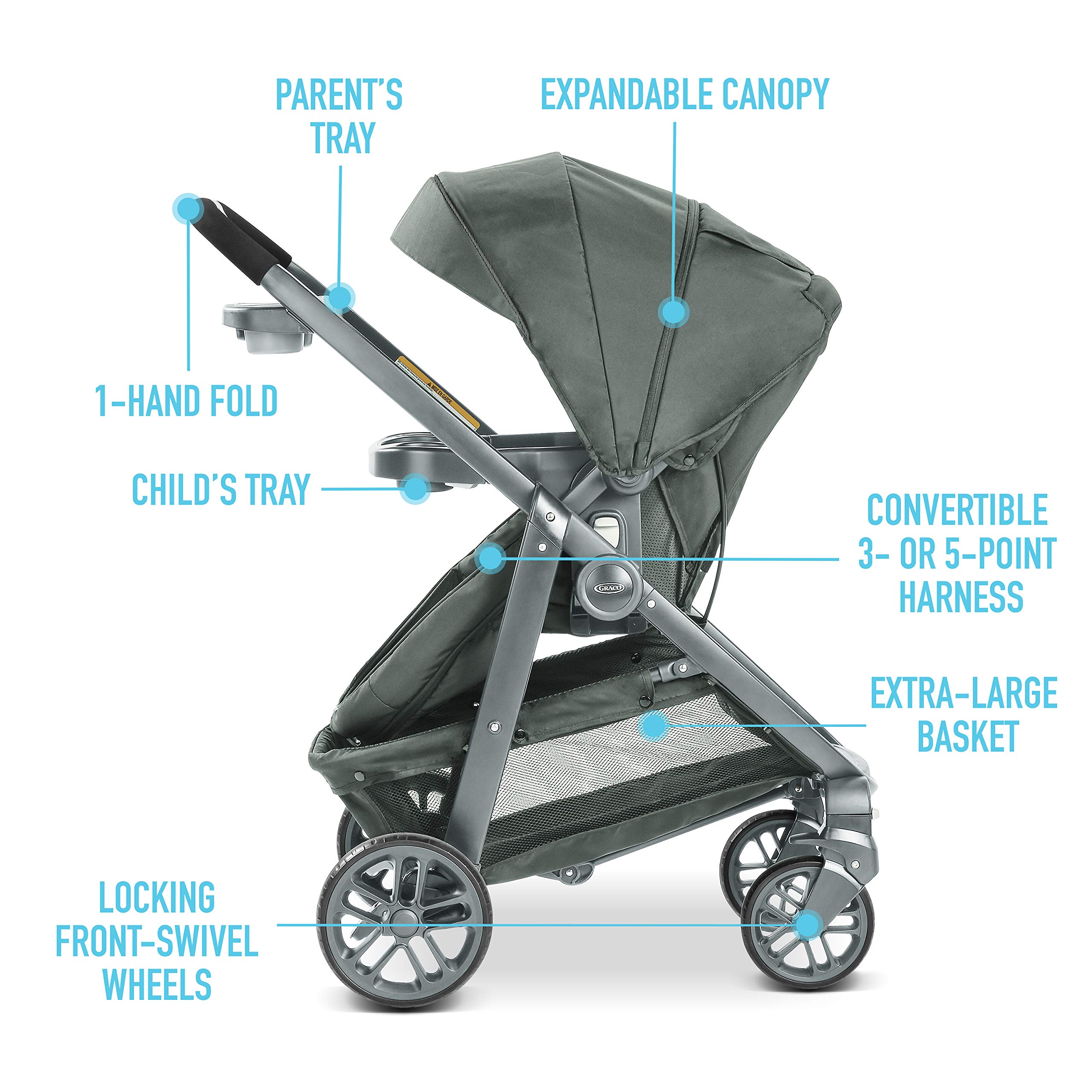 Graco Modes Bassinet Stroller, Includes Reversible Seat, Cutler