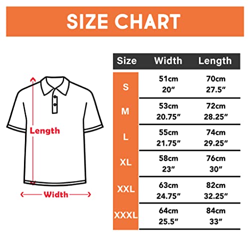 FRESH TEE Women's Adult Unisex 100% Cotton Classic Fit Polo Shirt Short Sleeve for Daily Work School Uniform (Large, Sky Blue)