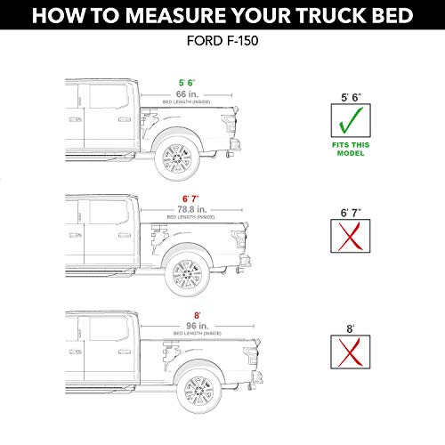 Gator ETX Soft Tri-Fold Truck Bed Tonneau Cover | 59304 | Fits 2004 - 2008 Ford F-150 5' 6" Bed (66")