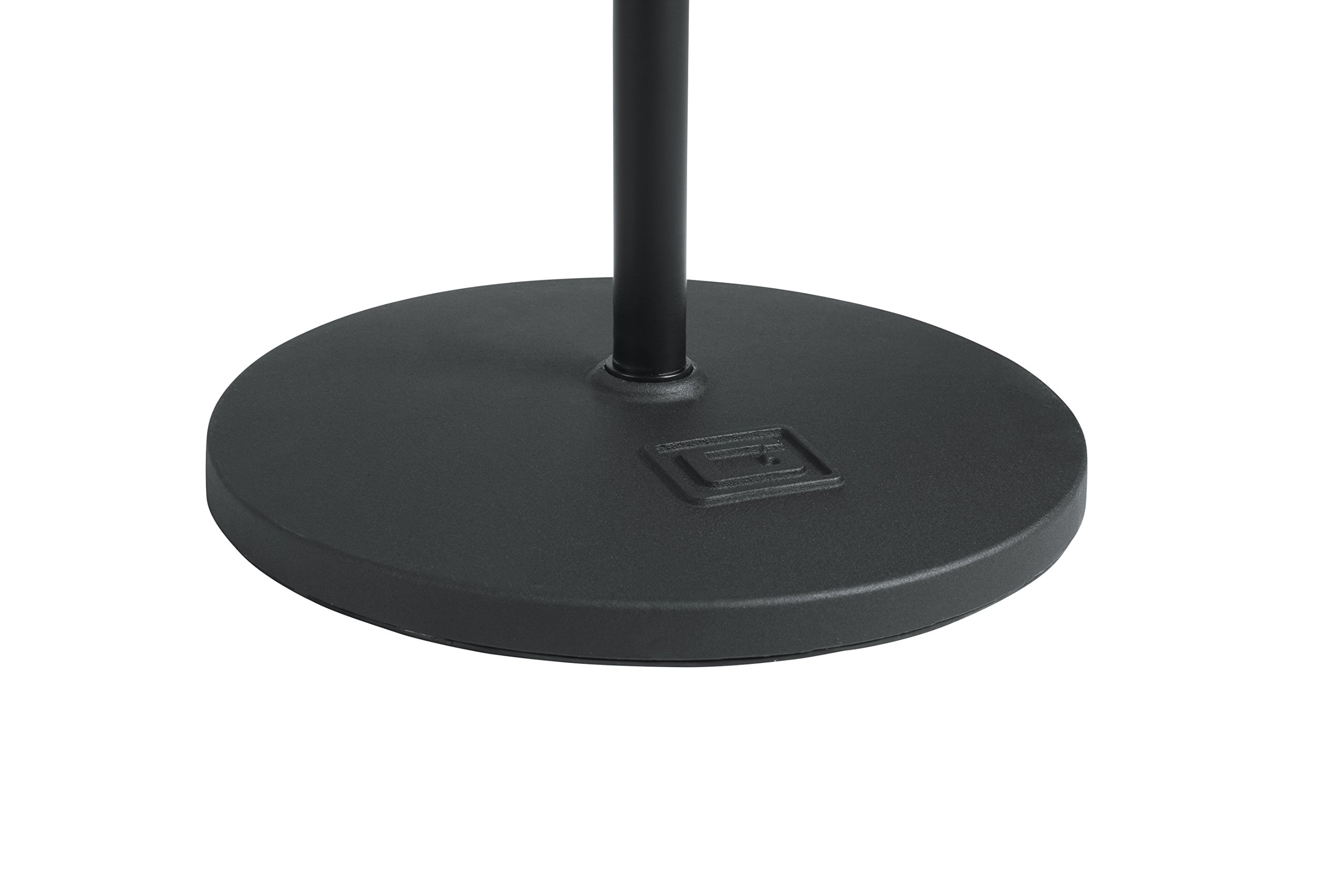 Gator Frameworks Microphone Stand with 12" Weighted Base and Deluxe Soft Grip Squeeze Height Adjustment (GFW-MIC-1201), 12" Weighted Base - Deluxe Height Adjust, Black