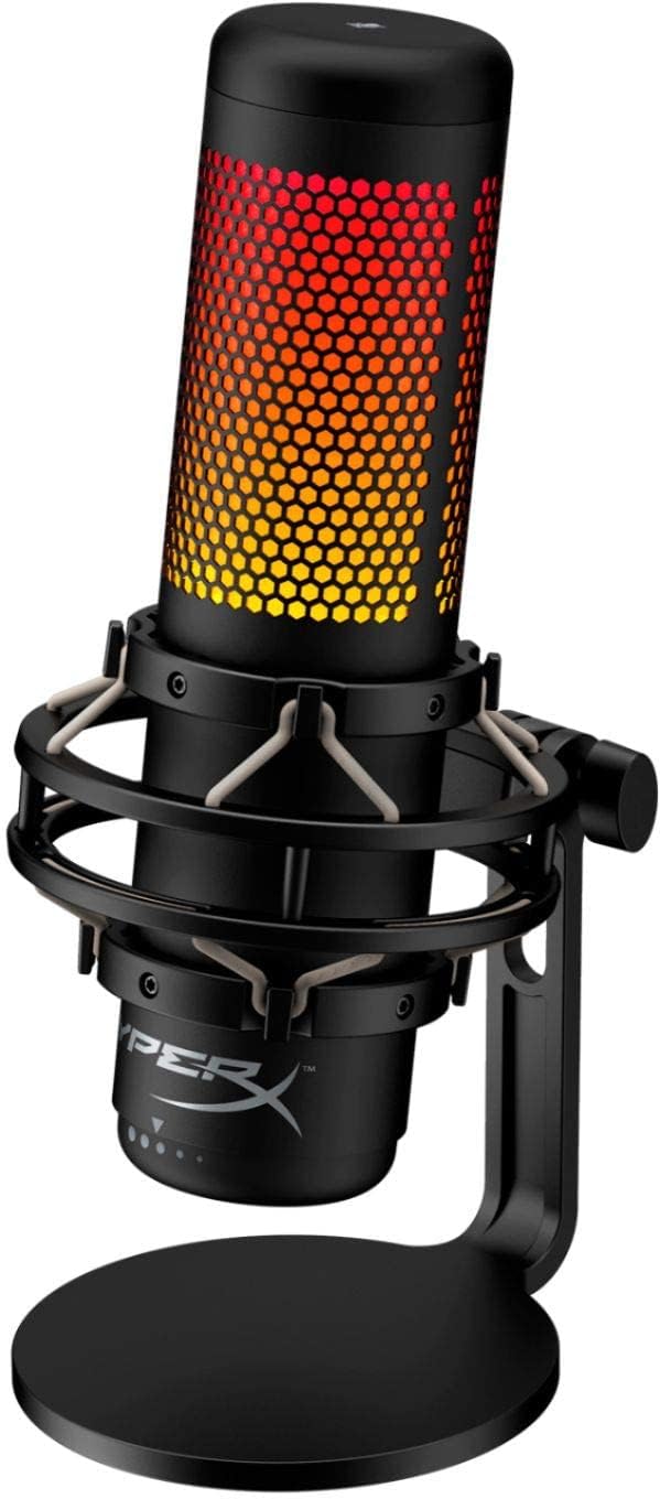 HyperX Newest QuadCast S - RGB USB Condenser Microphone for PC, PS4, Mac, Gaming, Streaming, Podcasts, Twitch, YouTube with GalliumPi Pop Filter