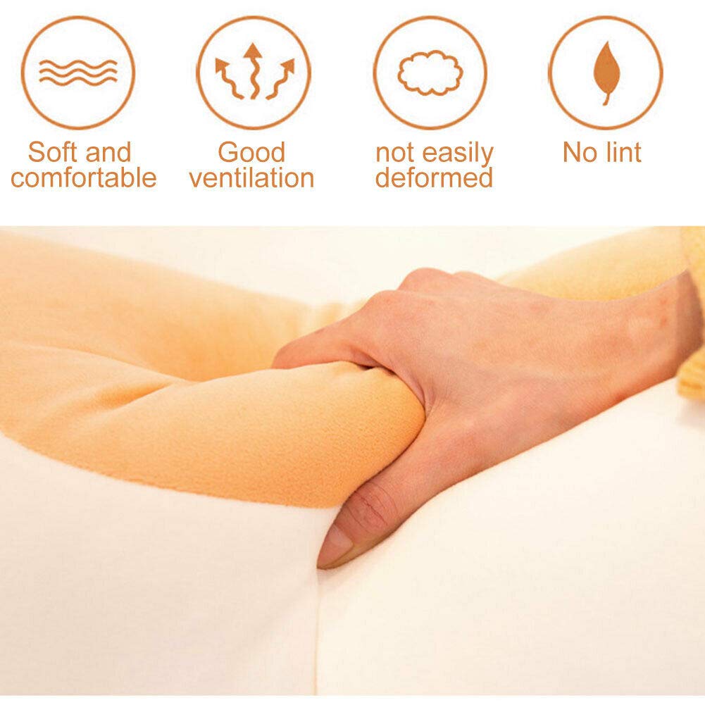 WUYU Lovely Plush Cat Doll Cute Cartoon Soft Stuffed Kitten Pillow Long Throw Sleeping Pillow Doll Toy Gift for Kids Girlfriend Multiple Size (Brown,50cm/19.6in)