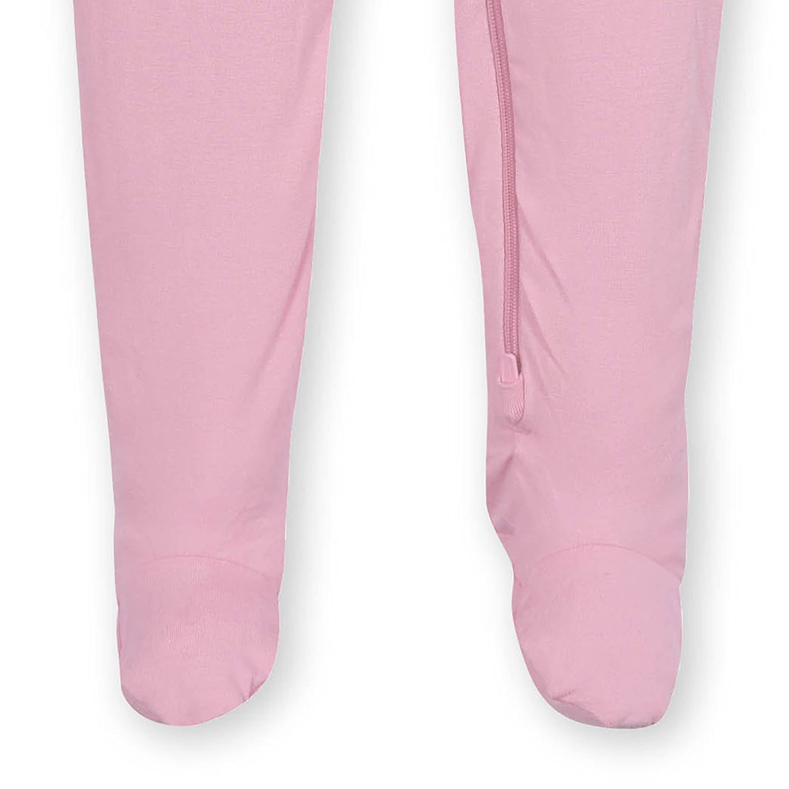 Gerber Unisex Baby Toddler Buttery Soft Snug Fit Footed Pajamas with Viscose Made from Eucalyptus, Sea Pink, 12 Months