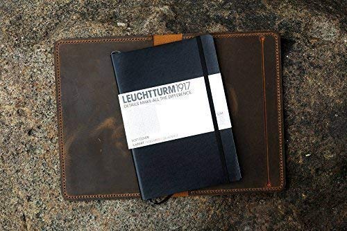Personalized Leather cover for Leuchtturm 1917 Medium A5 Notebook/Minimalist leather journal cover for Leuchtturm1917 JOTTBOOK A5 - LA505S