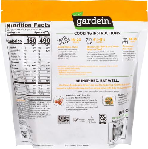 Gardein Seven Grain Crispy Plant-Based Chick'n Tenders, Vegan, Frozen, 9 oz.