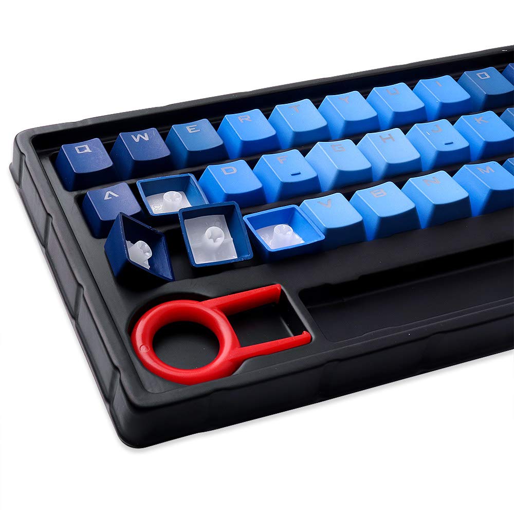 Gradient Color Keycap 37 PBT Double Shot Injection Backlit Keycaps Replacement for Cherry/ikbc/NOPPOO/Ducky Mechanical Gaming Keyboards(Flame Gradient Color)