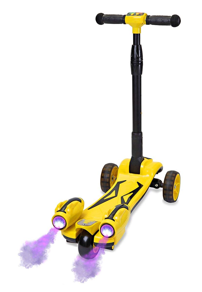 GlareWheel Smoking Rocket Y-1 Kids Scooter - Black