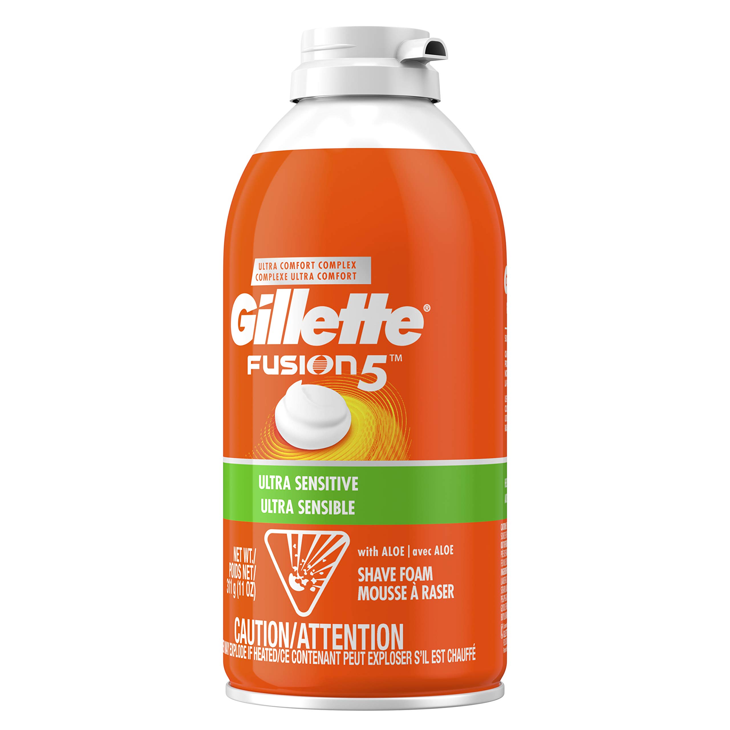 Gillette Fusion5 Ultra Sensitive Shave Foam, 11 Ounce (Pack of 6)