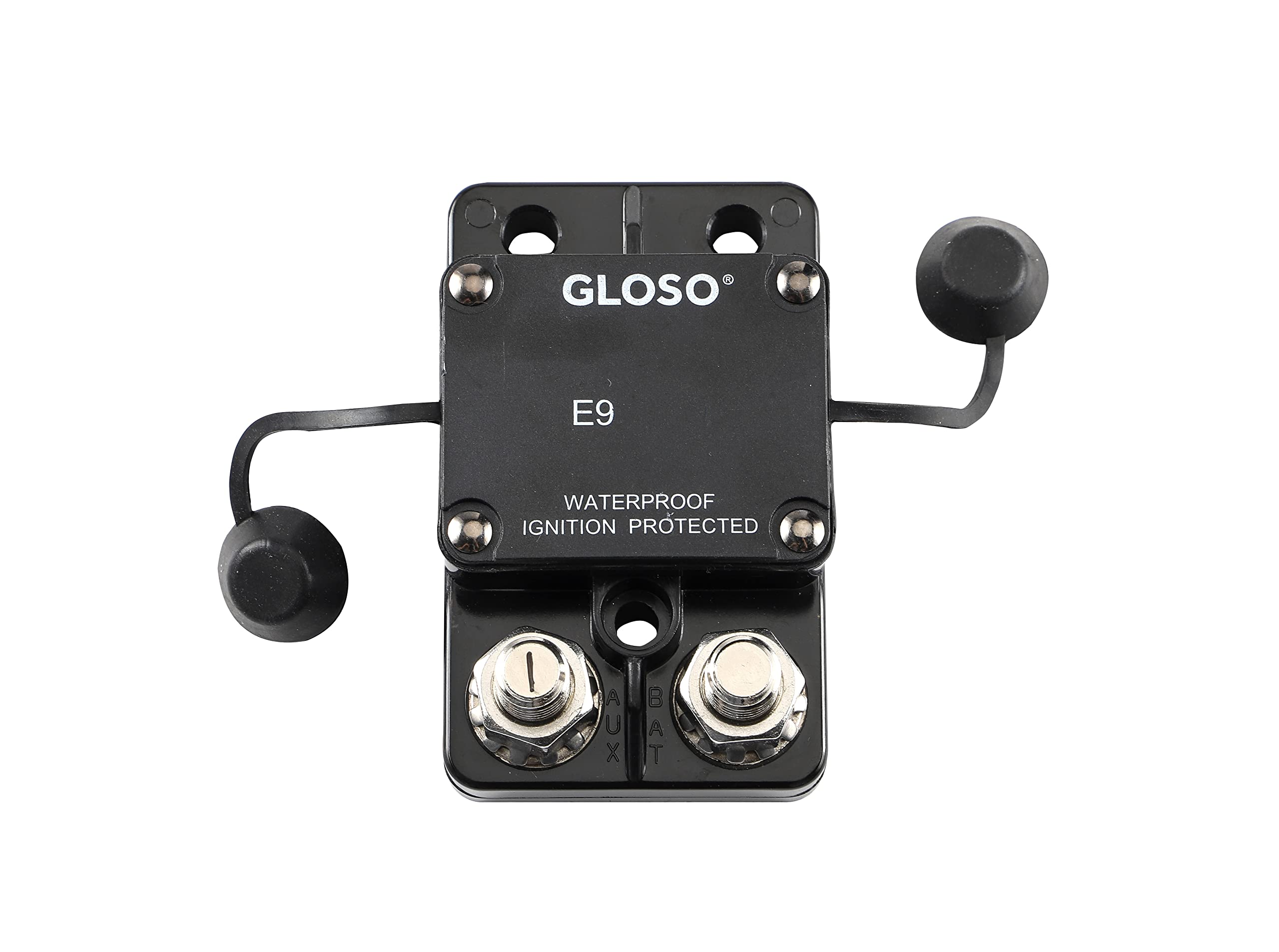 GLOSO Circuit Breaker E9A Waterproof Breaker Auto Reset (T1) 150A Side by Side Stud IP67 Marine Hi-Amp (150A)