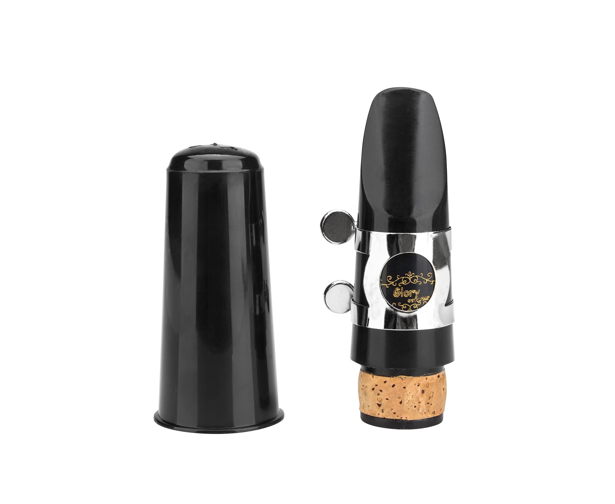 Glory Clarinet Mouthpiece Kit with Ligature,one Reed and Plastic Cap~black, Click to See More Colors