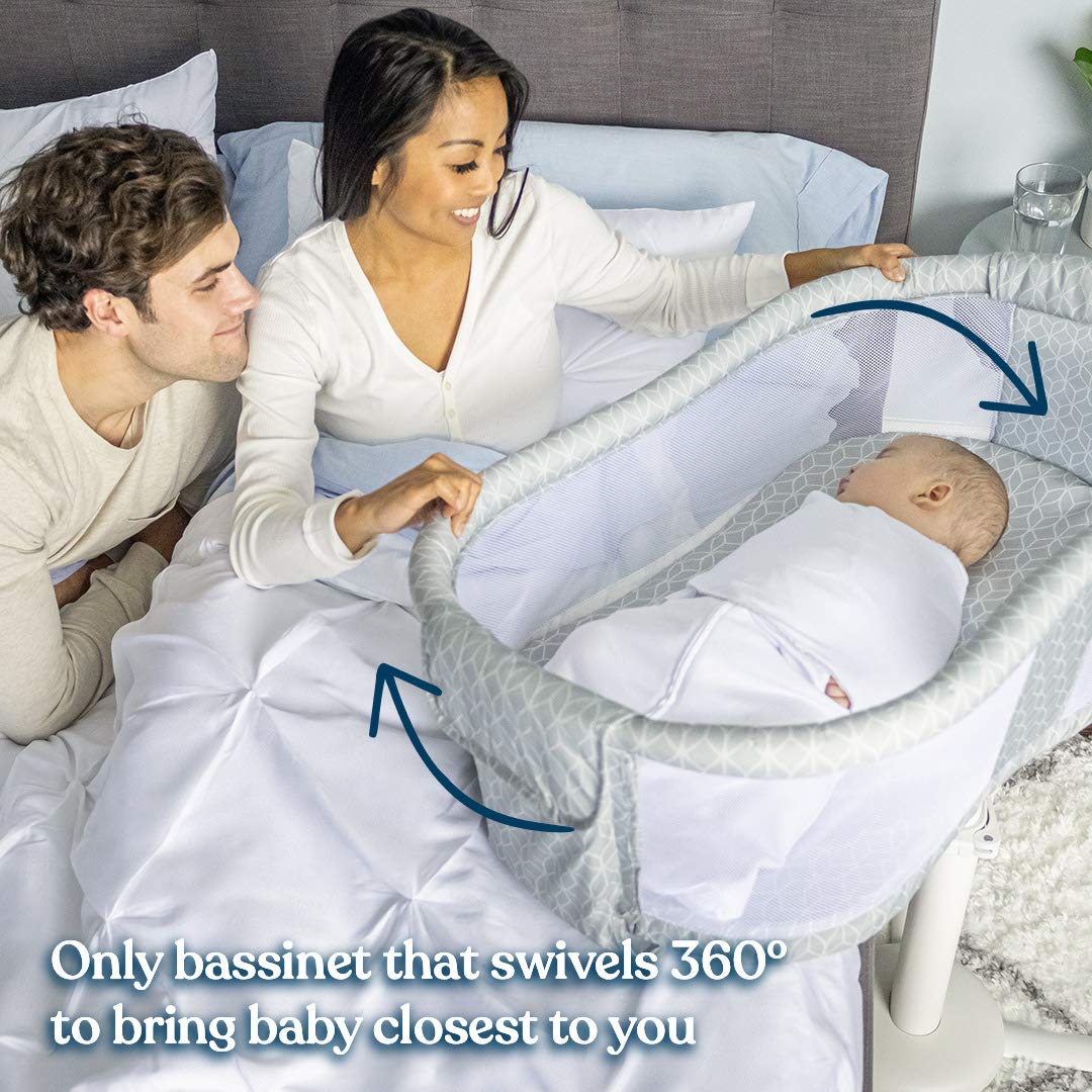 HALO BassiNest Swivel Sleeper, Baby Bassinet, Essentia Series, Morning Mist (Retired)