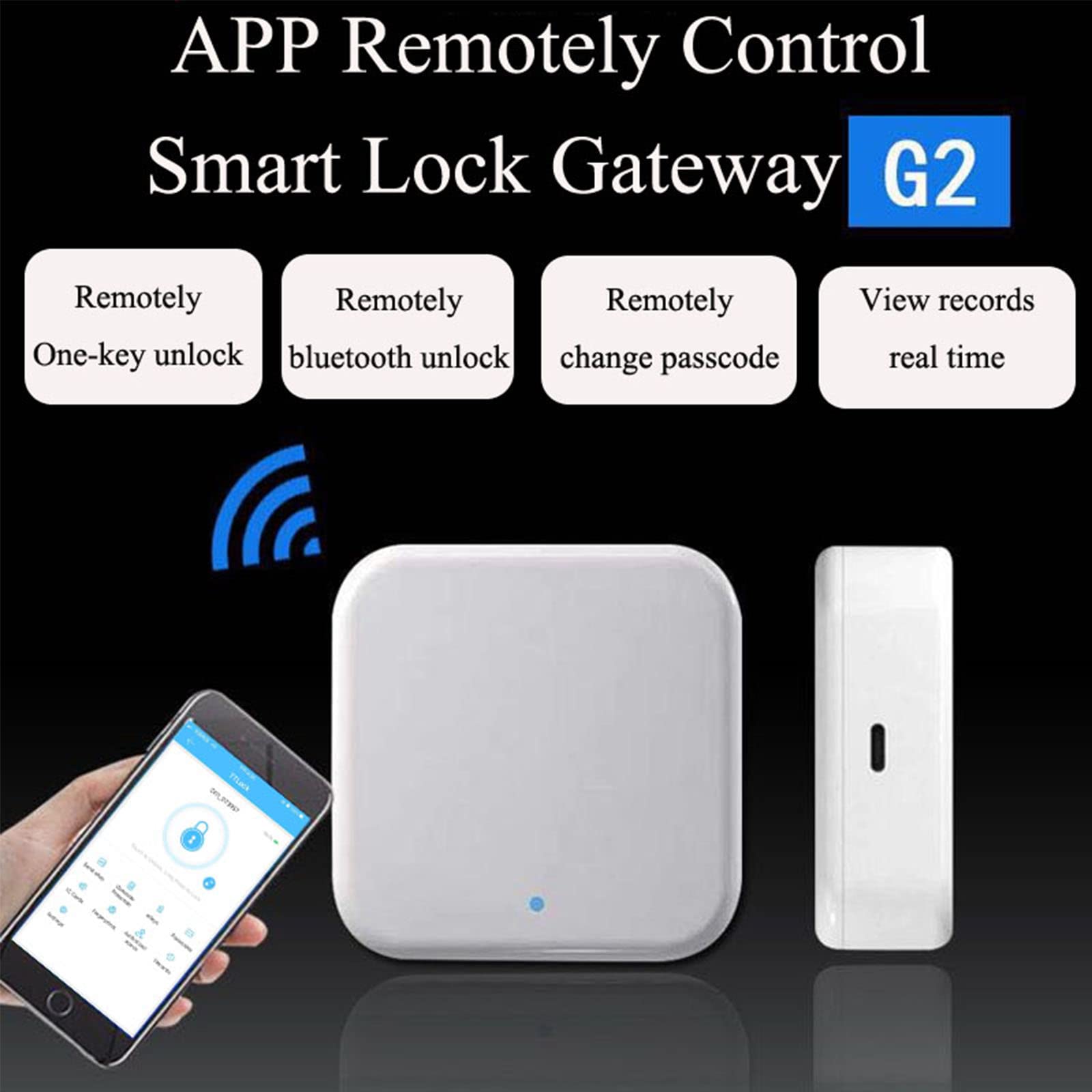 G2 Gateway, Wi-Fi Gateway for Keyless Entry Door Lock, Remote Control Smart Door Lock, G2 WiFi Bridge, TT Lock Gateway, Smart Home Hub Compatible with, Electronic Lock Assemblies by EIYSIE